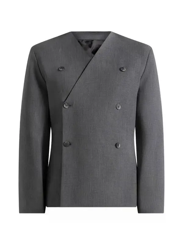 Manière De Voir Timéo Double-breasted Tailored Blazer - Grey