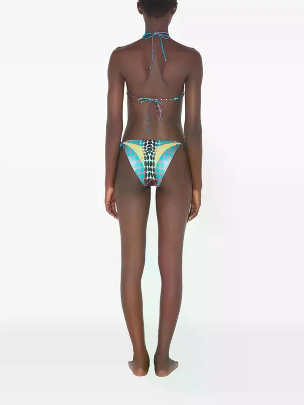 JEAN PAUL GAULTIER Printed Tie Bikini Set - Yellow