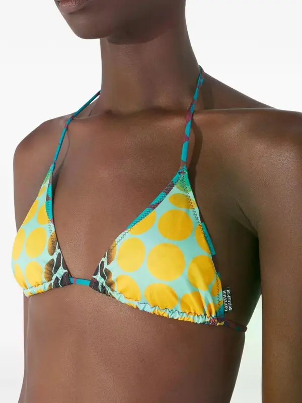 JEAN PAUL GAULTIER Printed Tie Bikini Set - Yellow