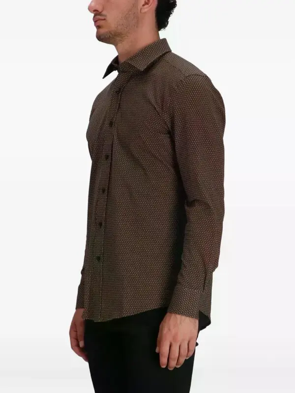 BOSS Geometric-print Cotton Shirt