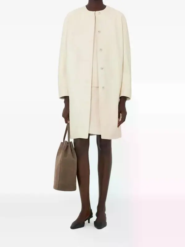 Loulou De Saison Single-breasted Collarless Coat