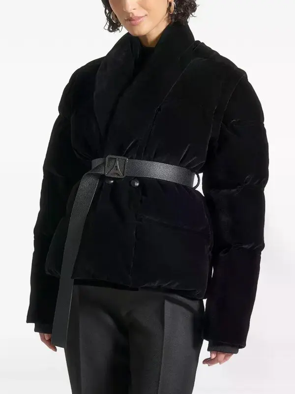 Manière De Voir Taya Velvet-effect Puffer Jacket