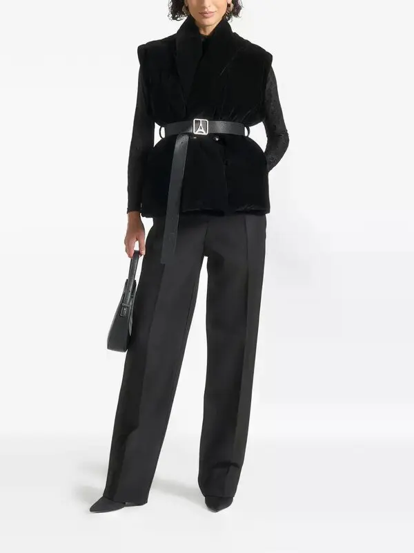 Manière De Voir Taya Velvet-effect Puffer Jacket