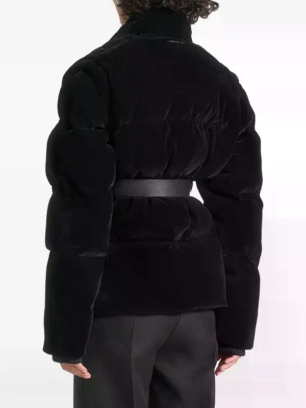 Manière De Voir Taya Velvet-effect Puffer Jacket