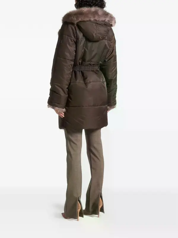 Manière De Voir Faux-fur Trimmed Quilted Coat