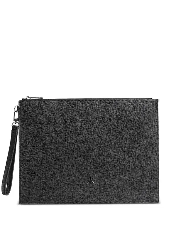 Manière De Voir Eiffel Plaque Faux-leather Laptop Case - Black
