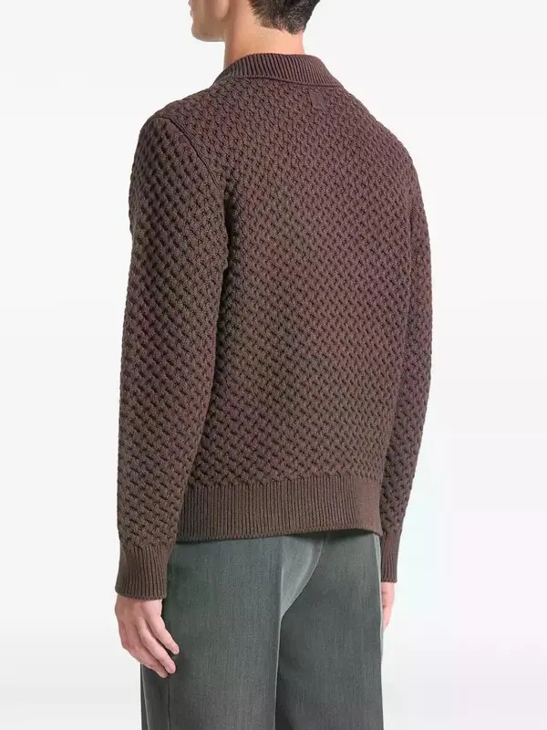 Manière De Voir Waffle-knit Polo Shirt