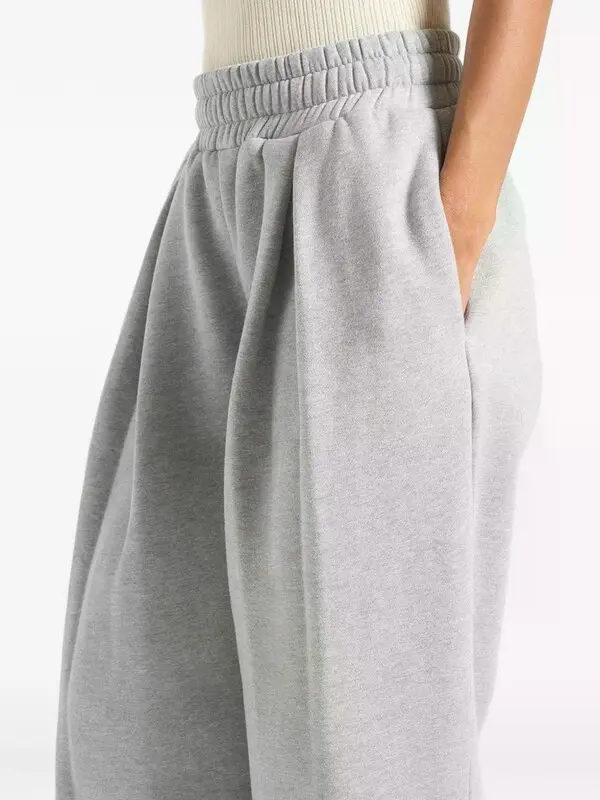 Manière De Voir Pleated Wide-leg Track Pants - Grey