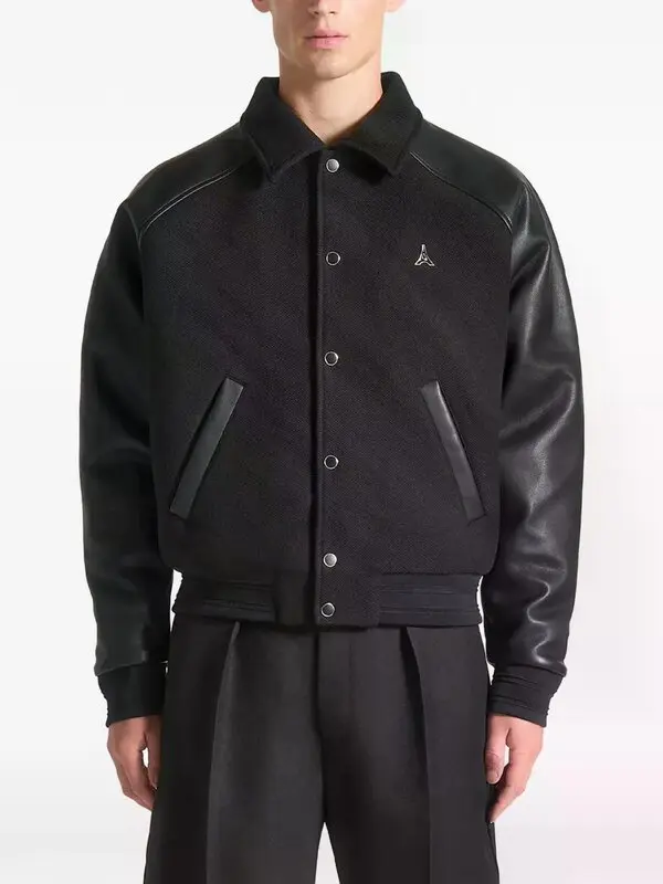 Manière De Voir Maniere De Voir Faux-leather Raglan Sleeve Varsity Jacket