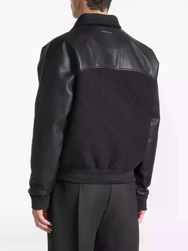 Manière De Voir Maniere De Voir Faux-leather Raglan Sleeve Varsity Jacket