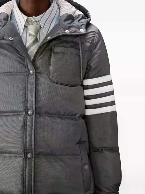 Thom Browne Ripstop 4-bar Parka - Grey