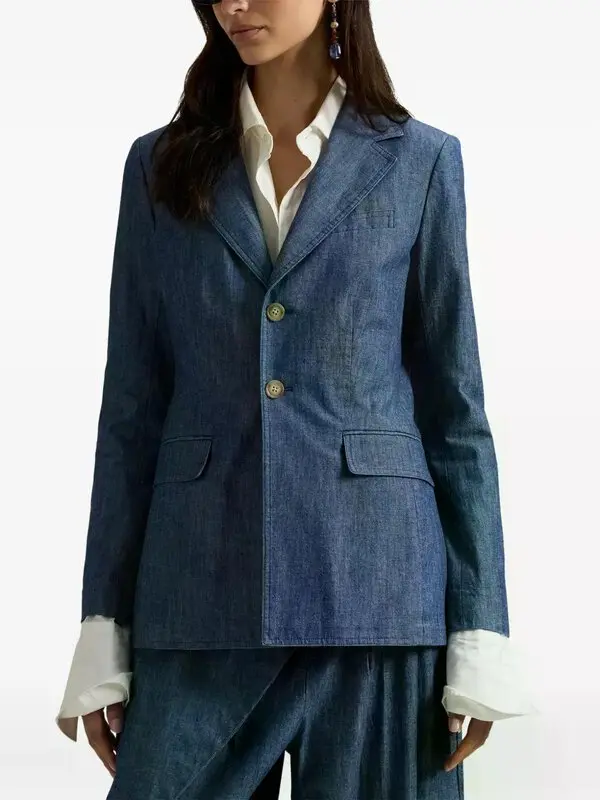 Polo Ralph Lauren Single-breasted Chambray Blazer