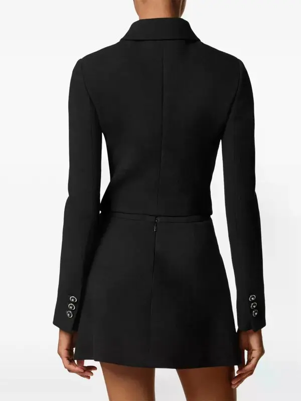Versace Double Wool Crêpe Cropped Jacket