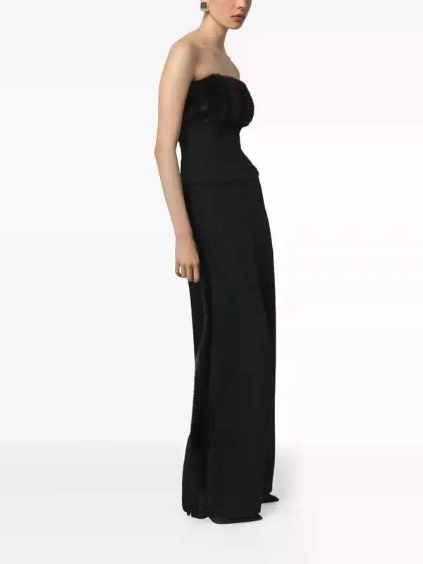 Apparis Faux-fur Trimmed Strapless Tube Top