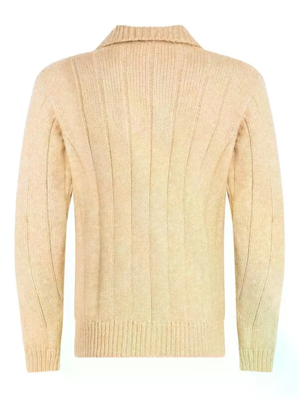 FRANZESE COLLECTION Ribbed Knit Button Cardigan