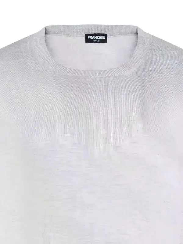 FRANZESE COLLECTION Ribbed Crew-neck Sweater - Grey