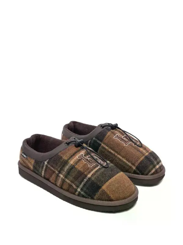 LES DEUX Check-pattern Slippers