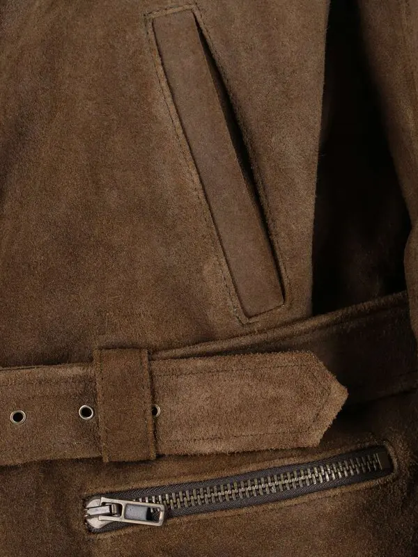MAISON MARGIELA Suede Biker Jacket