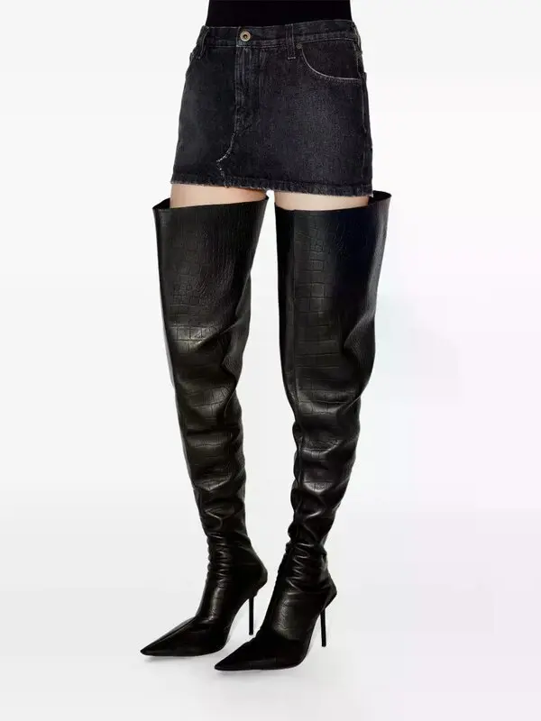 JEAN PAUL GAULTIER Denim Mini Skirt With Contrast Pocket