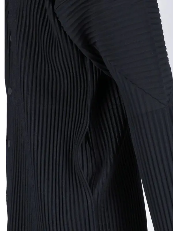 HOMME PLISSE Homme Plissé Pleated Cardigan - Black