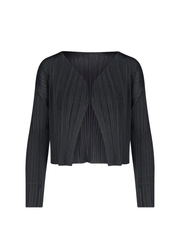 PLEATS PLEASE Homme Plissé Pleated Cardigan - Black