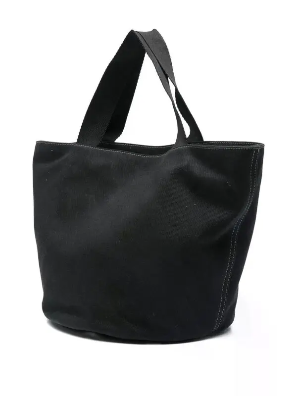 THE ROW Sisal Logo-plaque Tote - Black