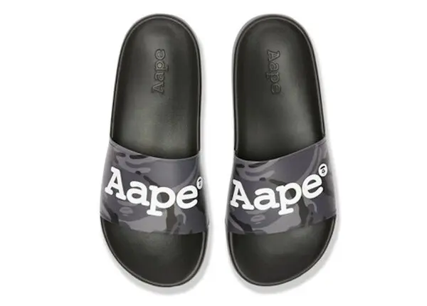 BAPE Aape Slider - Black/grey/white