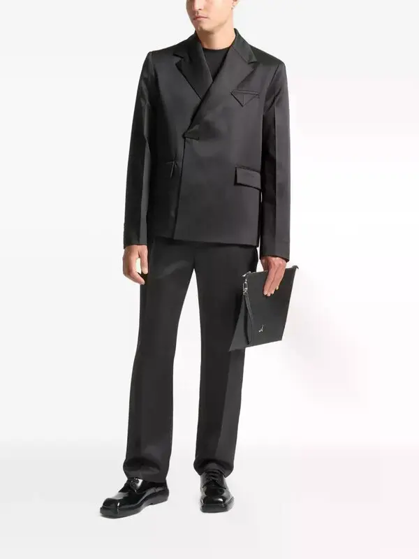 Manière De Voir Gaston Satin Double-breasted Suit Jacket