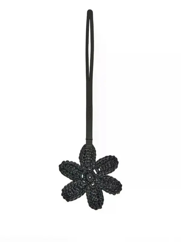 JIL SANDER Flower Bag Charm - Black