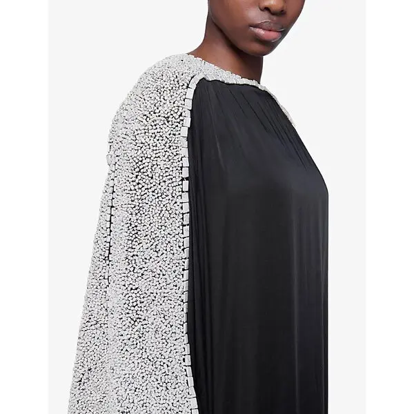 LEEM Jewelled-shoulder Woven Kaftan