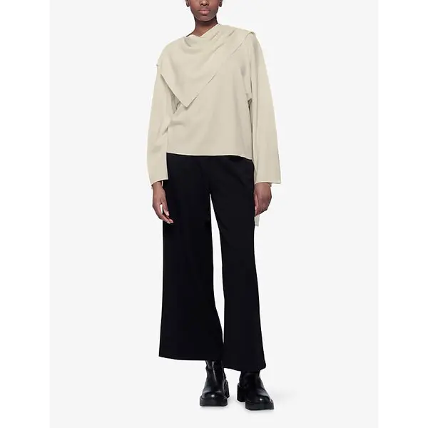 LEEM Wide-leg Cropped Woven Trousers