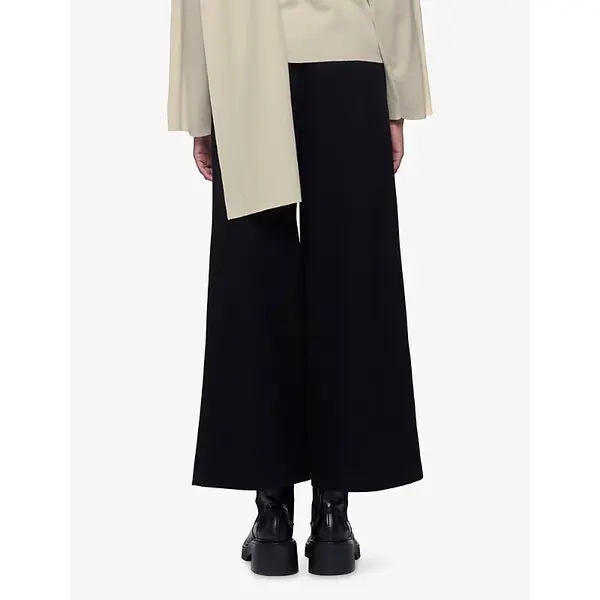 LEEM Wide-leg Cropped Woven Trousers