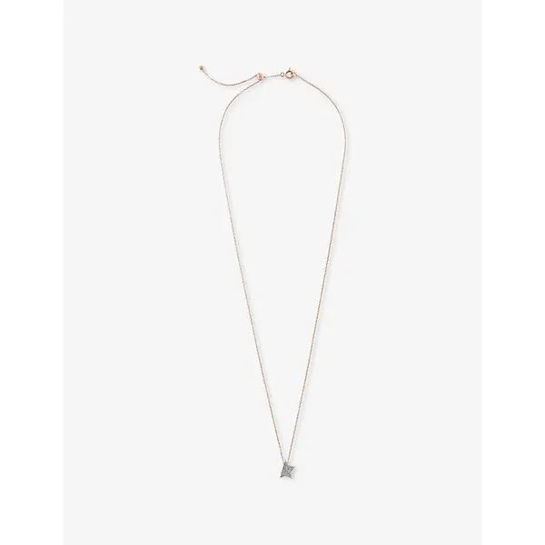 Kismet By Milka Comet Mini Diamond Pendant Necklace - Rose Gold