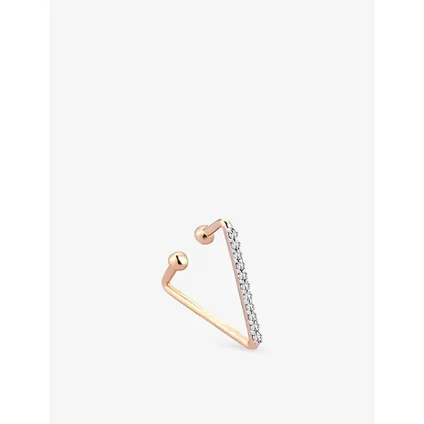 Kismet By Milka Diamond Ear Cuff - Rose Gold
