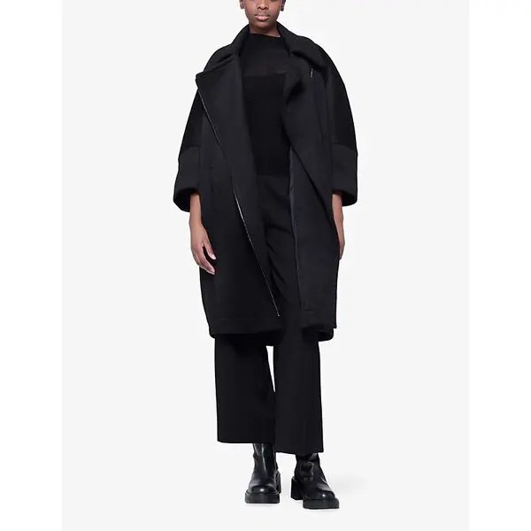 LEEM Wool-blend Biker Coat