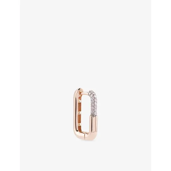 Kismet By Milka Wanderlust Maxi Diamond Hoop Earring - Rose Gold