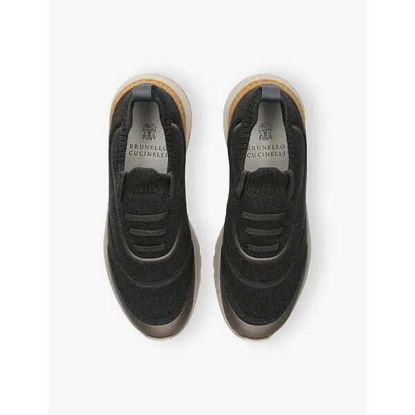 Brunello Cucinelli Knitted Low Top Sneakers