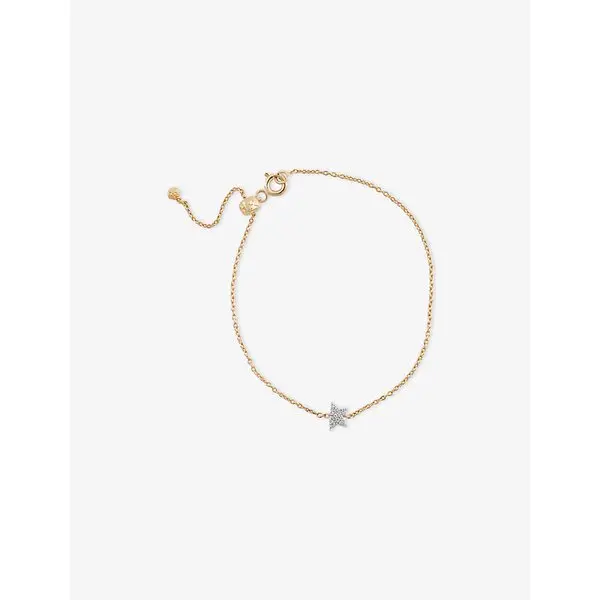 Kismet By Milka Mini Comet Diamond Chain Bracelet - Yellow Gold