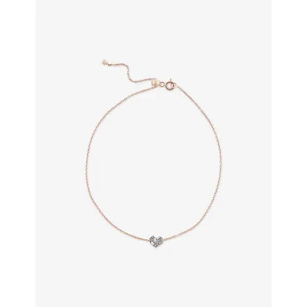 Kismet By Milka Mini Cherish Diamond Chain Bracelet - Rose Gold