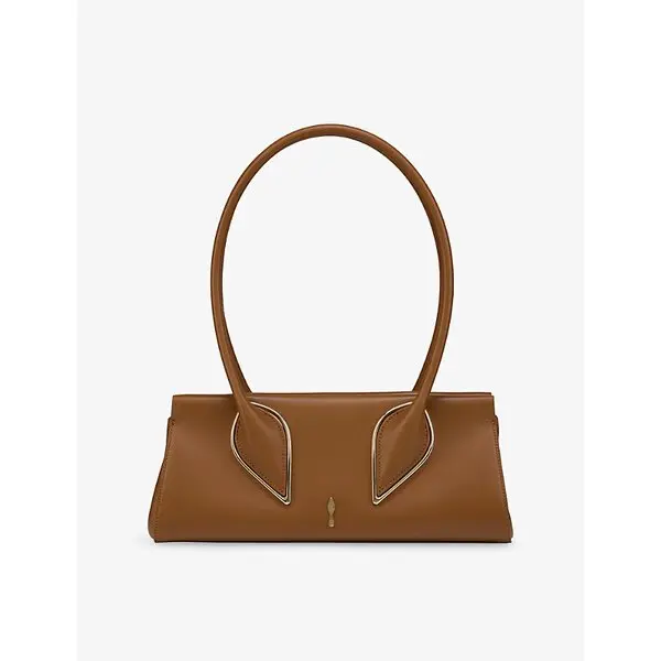 CHRISTIAN LOUBOUTIN Venus Baguette Leather Shoulder Bag - Cuoio