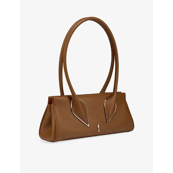 CHRISTIAN LOUBOUTIN Venus Baguette Leather Shoulder Bag - Cuoio