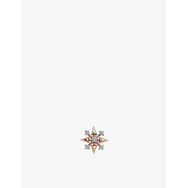 Kismet By Milka Aurora Diamond Stud Earring - Rose Gold