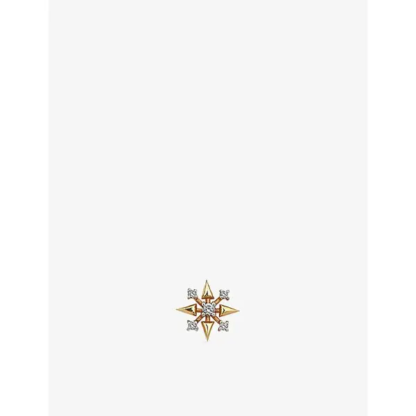 Kismet By Milka Aurora Diamond Stud Earring - Yellow Gold