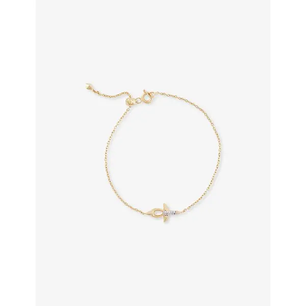 Kismet By Milka Diamond Ankh Chain Bracelet - Yellow Gold