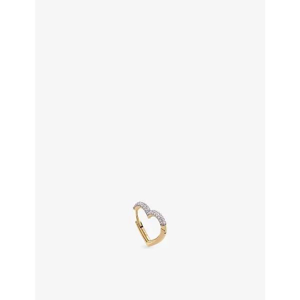 Kismet By Milka Sweetheart Diamond Hoop Earring - Yellow Gold