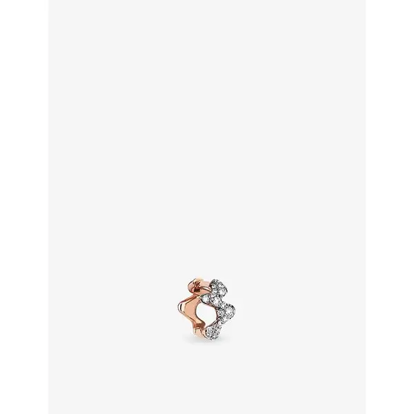 Kismet By Milka Moss Diamond Huggie Earring - Rose Gold