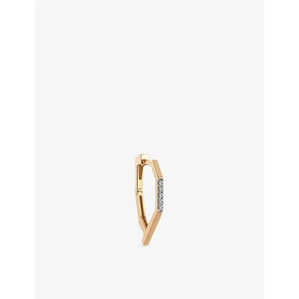 Kismet By Milka Diamond Hoop Earring - Yellow Gold