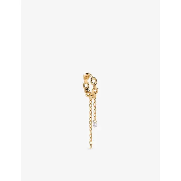 Kismet By Milka Dreamscape Diamond Hoop Earring - Yellow Gold