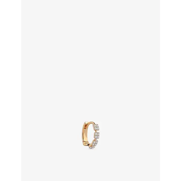 Kismet By Milka Lucia Diamond Hoop Earring - Rose Gold
