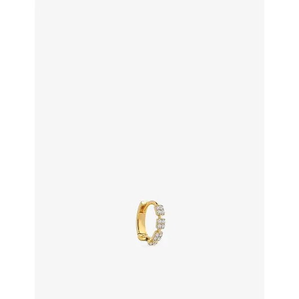 Kismet By Milka Lucia Diamond Hoop Earring - Yellow Gold